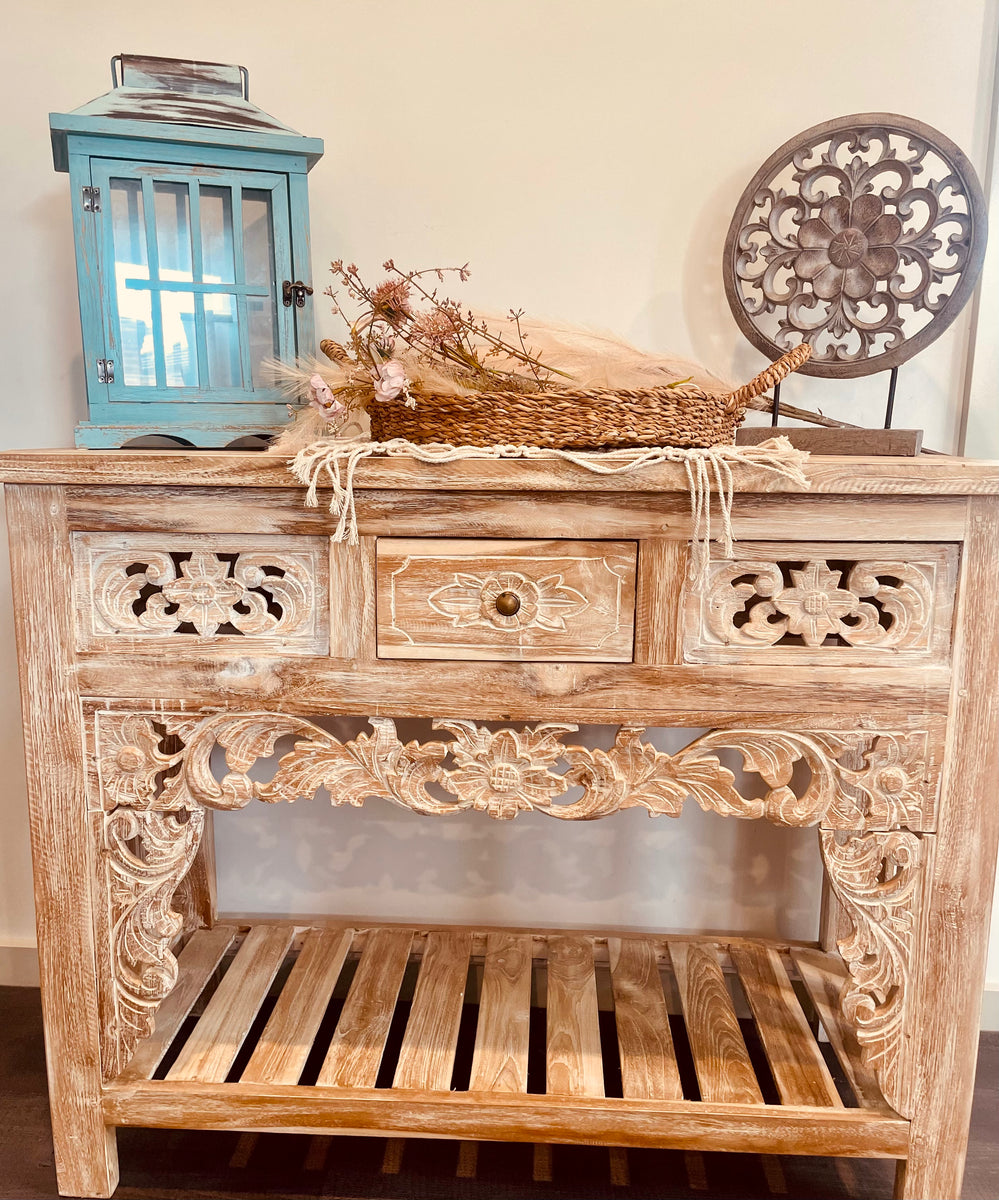 Wooden Hall/Entrance Table – Indigo Star Creations - Boho Inspired
